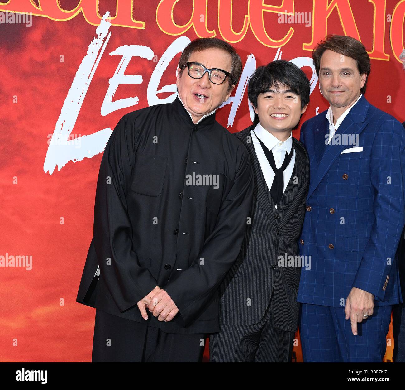 Jackie Chan, Ben Wang, Ralph Macchio and Jonathan Entwistle attend the ...