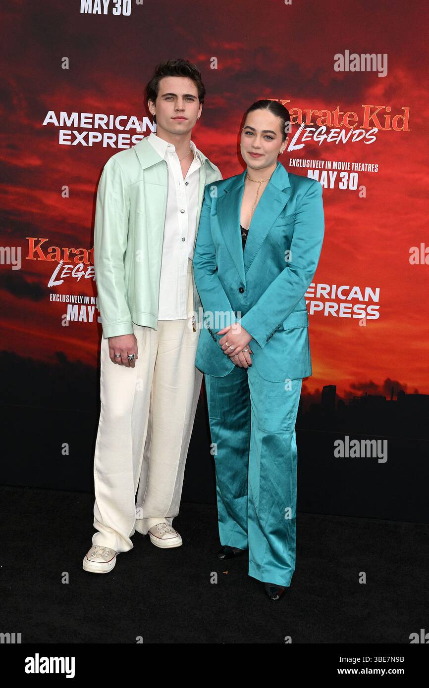 Tanner Buchanan and Mary Mouser attend the World Premiere of "Karate ...