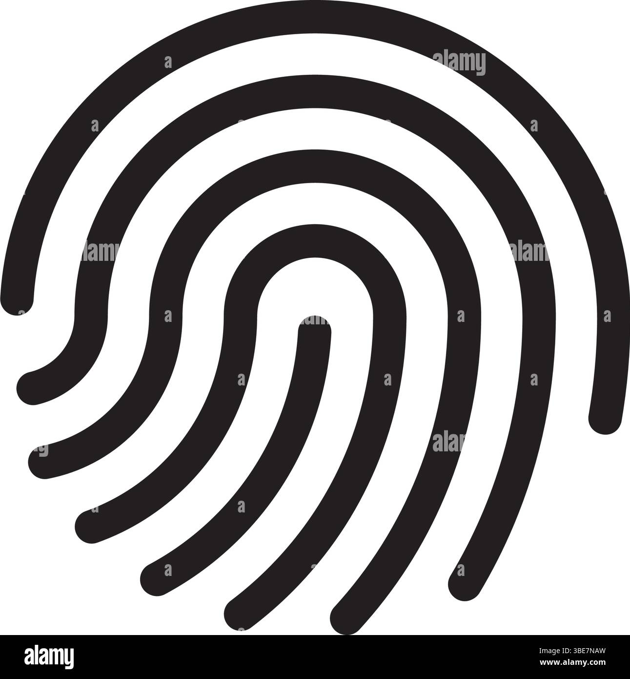 Fingerprint id icon outline Cut Out Stock Images & Pictures - Alamy