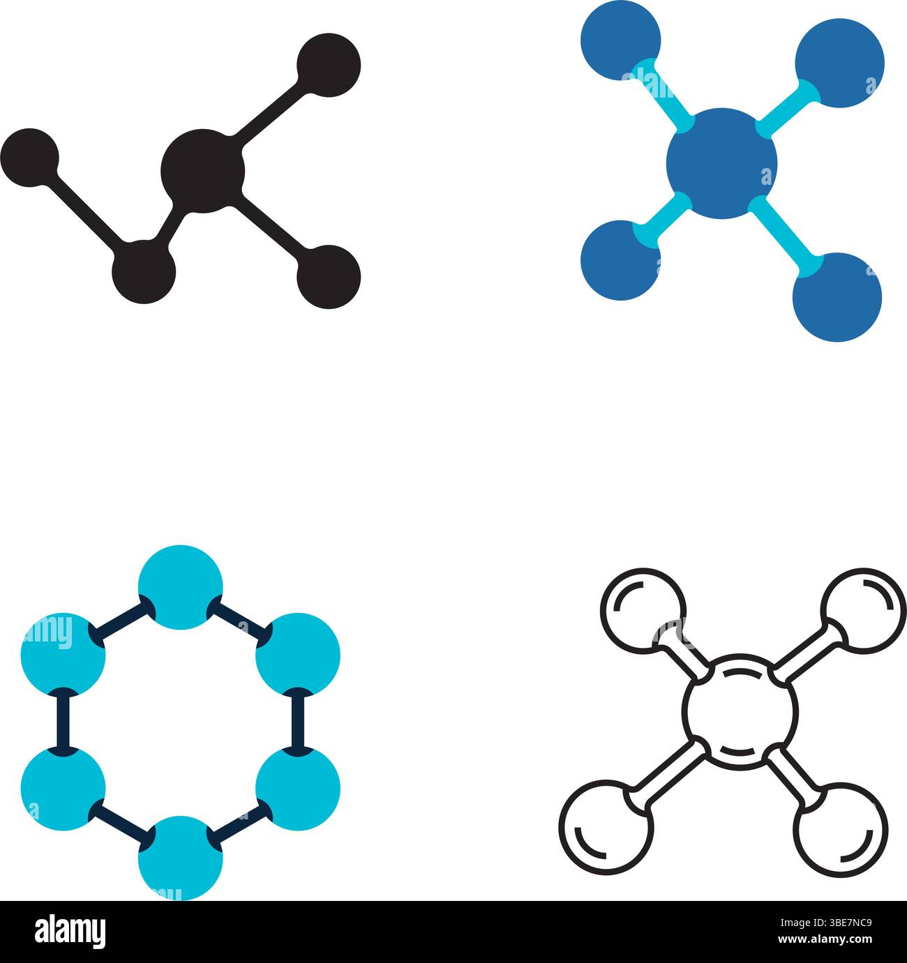 molecular element logo illustration symbol design Stock Vector Image ...
