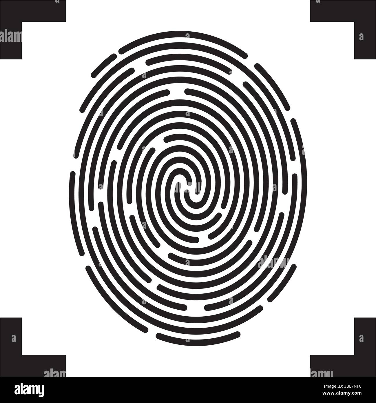fingerprint symbol icon, design element illustration Stock Vector Image ...