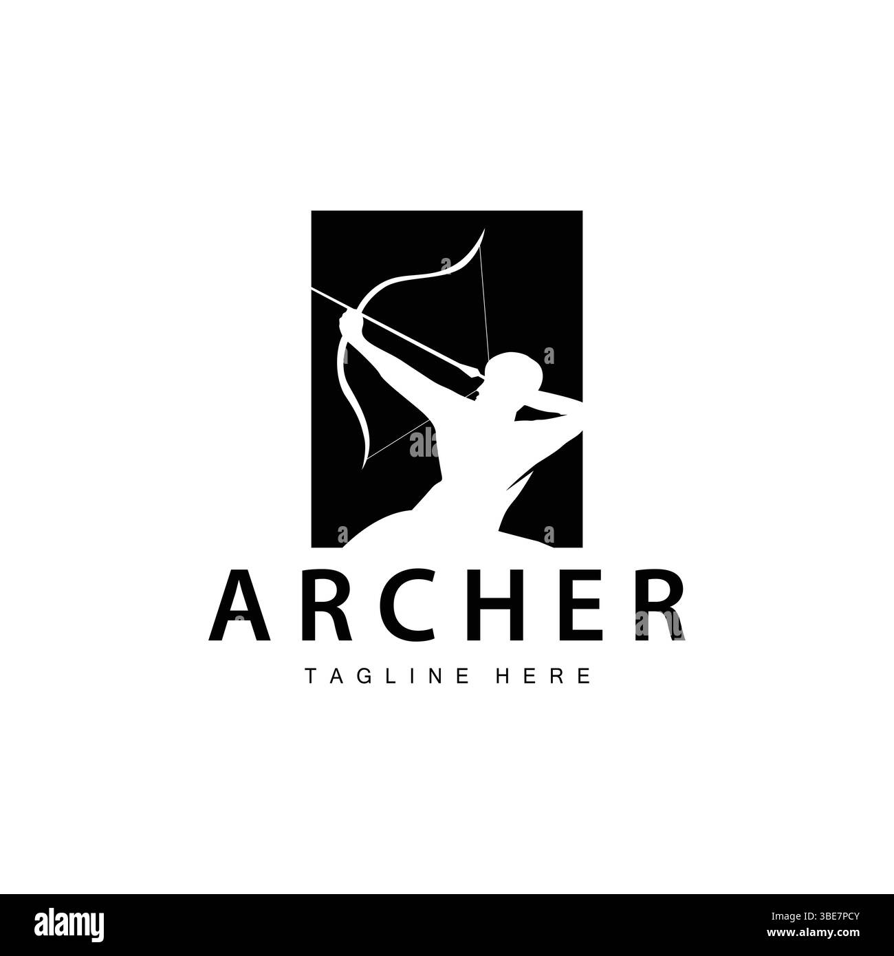 Archer logo vector vintage design old inspiration archer tool arrow ...