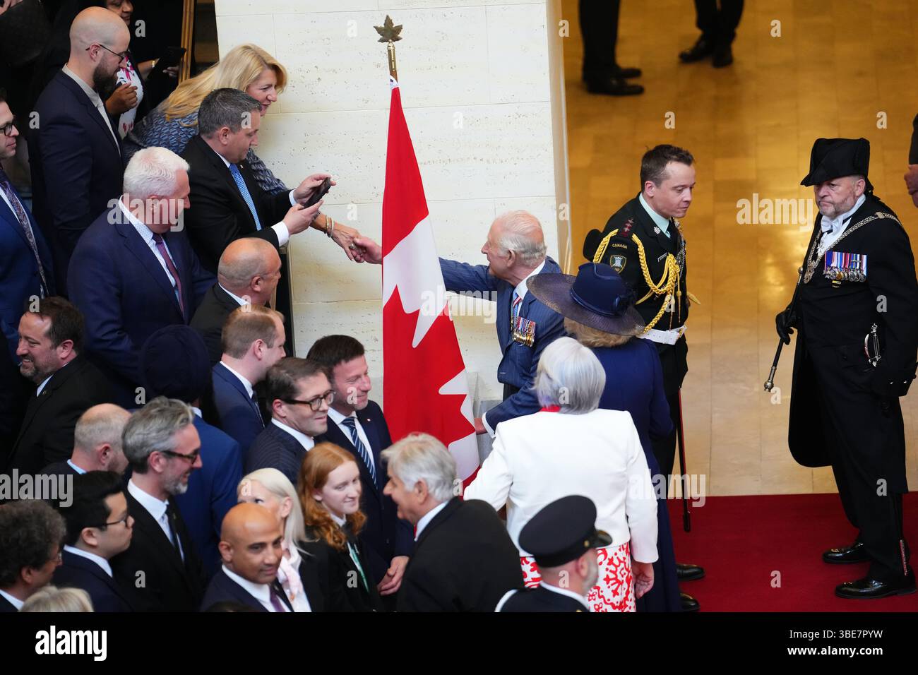 Ottawa, Canada. 27th May, 2025. King Charles shakes hands with ...