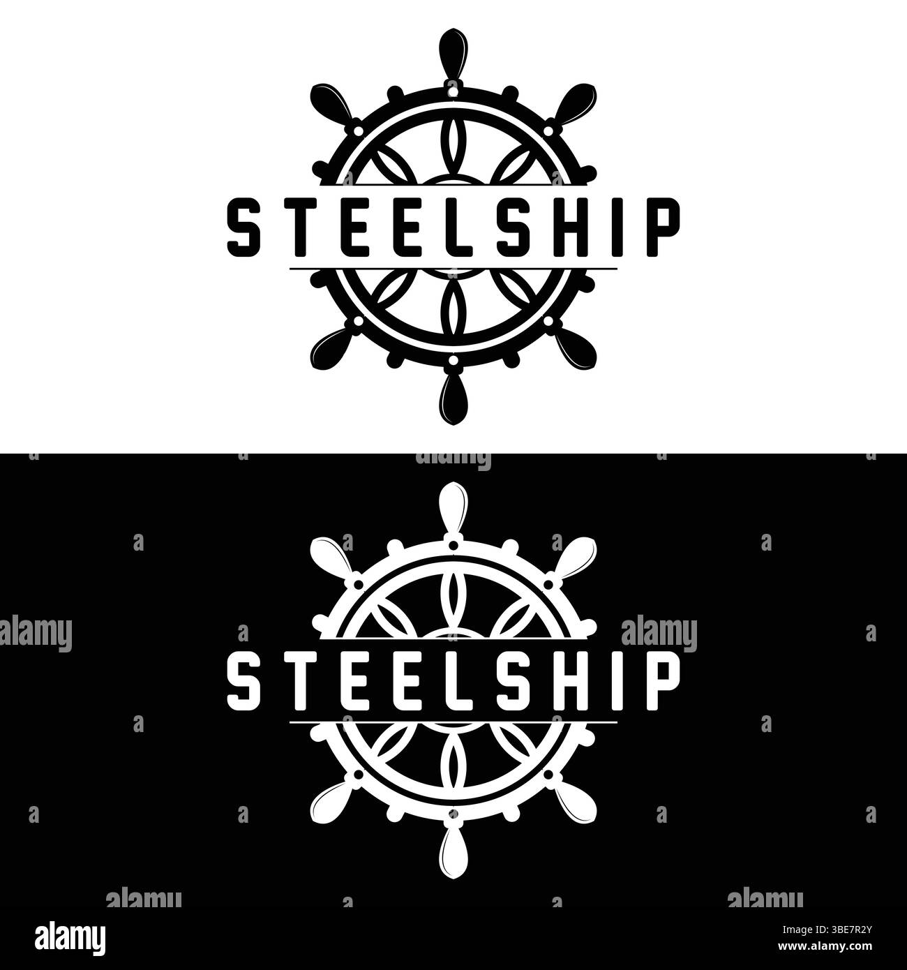 simple marine vehicle ship steering logo design illustration ship ...