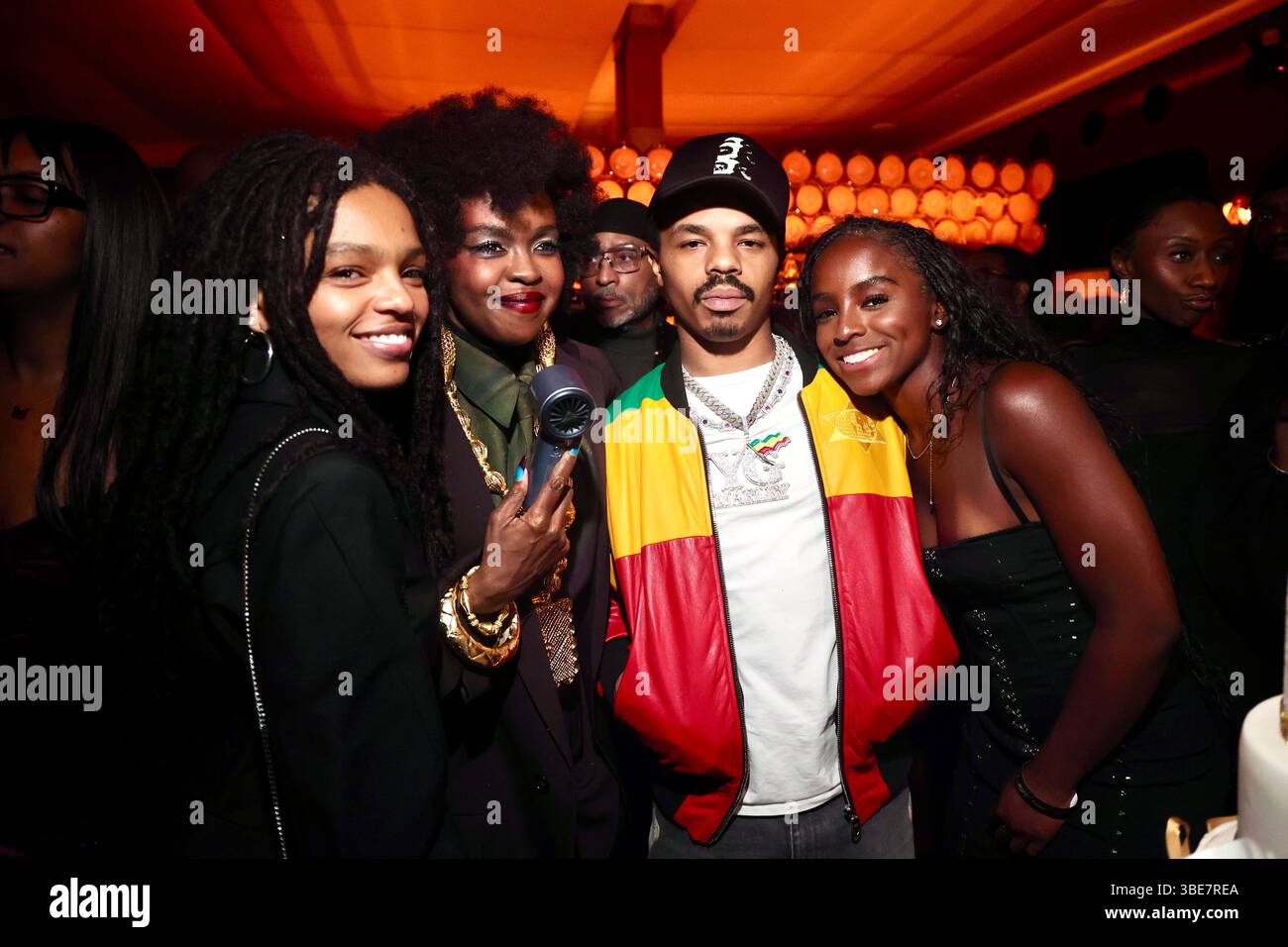 New York NY May 26: Lauryn Hill with her children, Sela Marley, YG ...