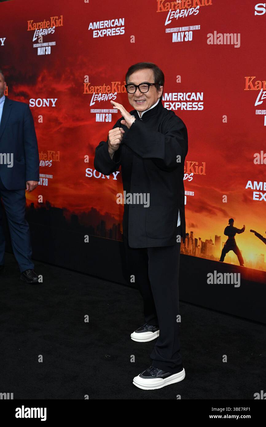 Jackie Chan attends the World Premiere of "Karate Kid: Legends" on May ...
