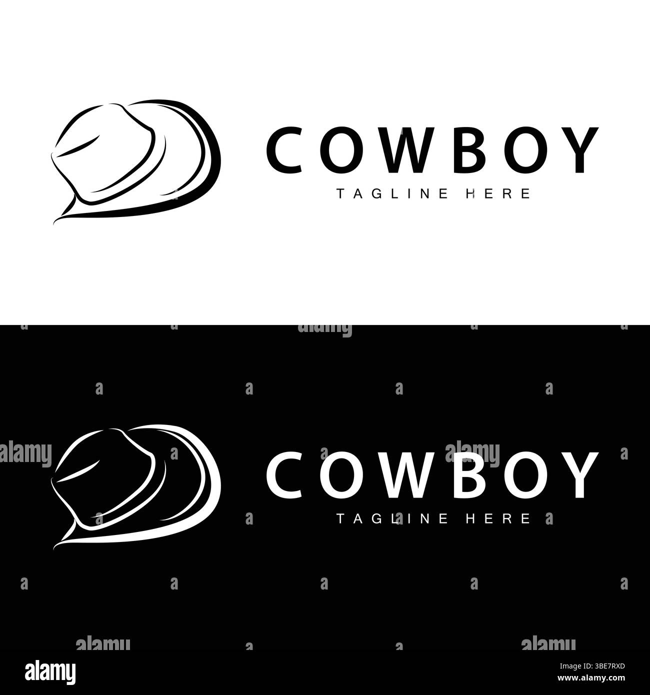 Cowboy hat logo vector hat illustration line texas rodeo cowboy ...