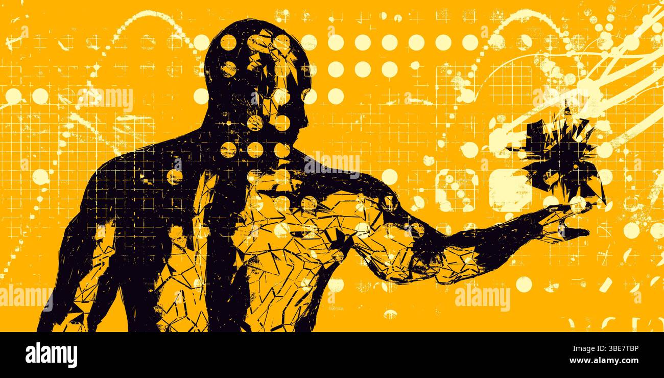 Human Consciousness And Ai Digital Mind Technology Concept Stock Photo ...