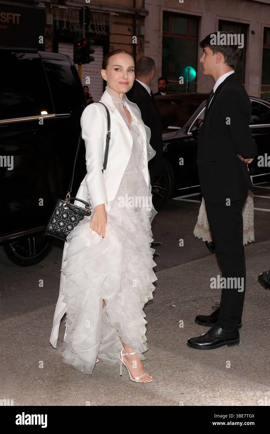 Rome, Italy. 27th May, 2025. Natalie Portman arrives at Villa Albani ...