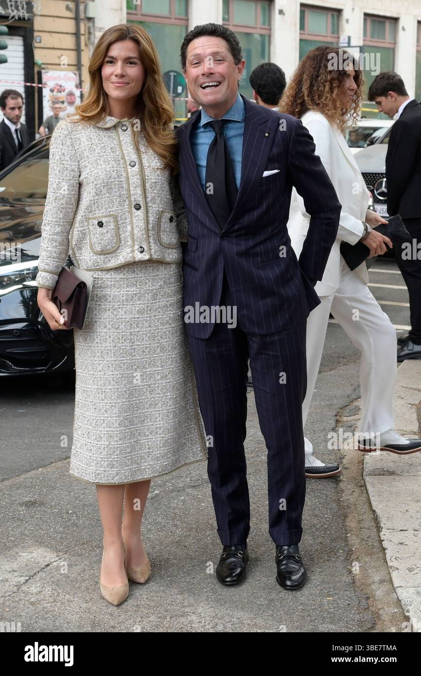 Rome, Italy. 27th May, 2025. Nora Shkreli (l) and Matteo Marzotto (r ...