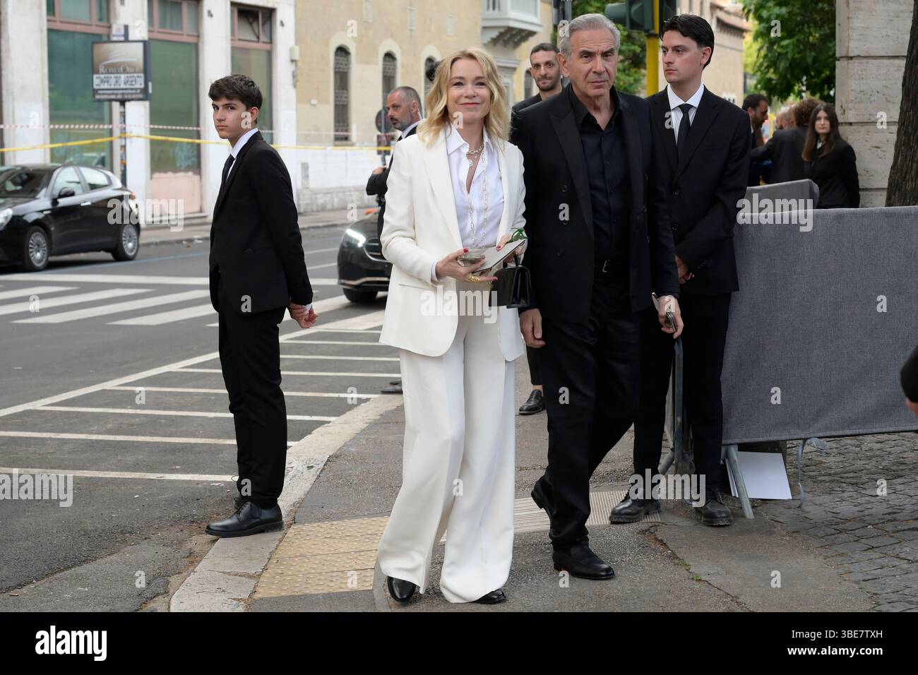 Rome, Italy. 27th May, 2025. Stefania Rocca (l) and Carlo Capasa (r ...