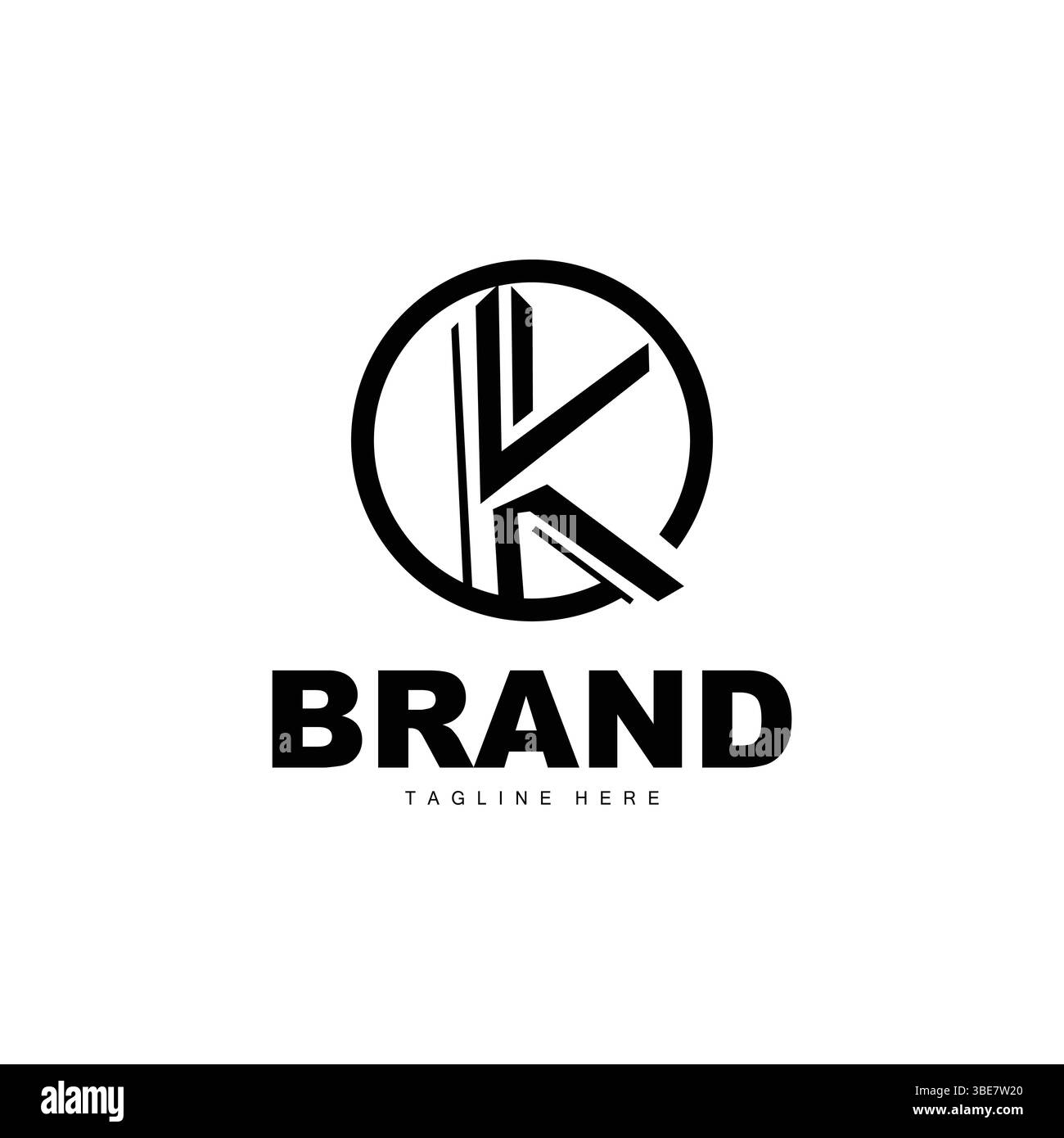 Alphabet letter K initial logo design simple product brand template ...