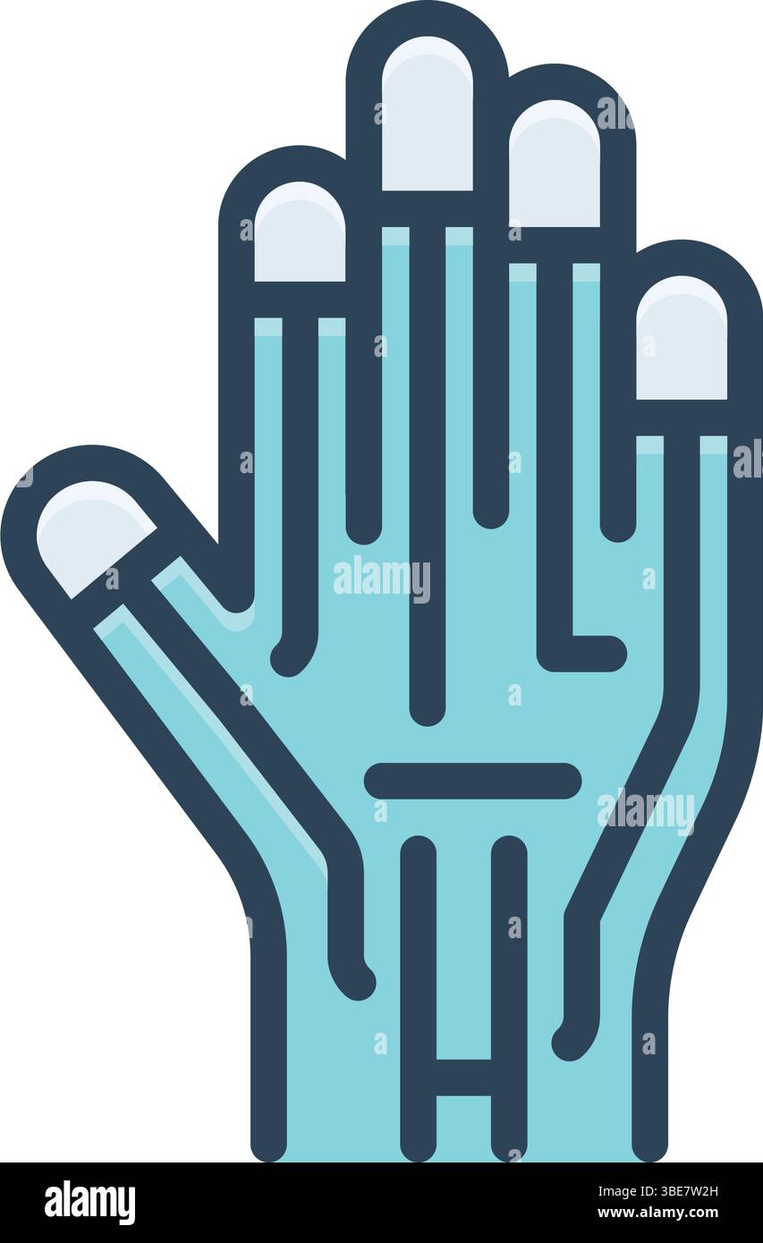 Icon for finger geometry recognition, geometry Stock Vector Image & Art ...