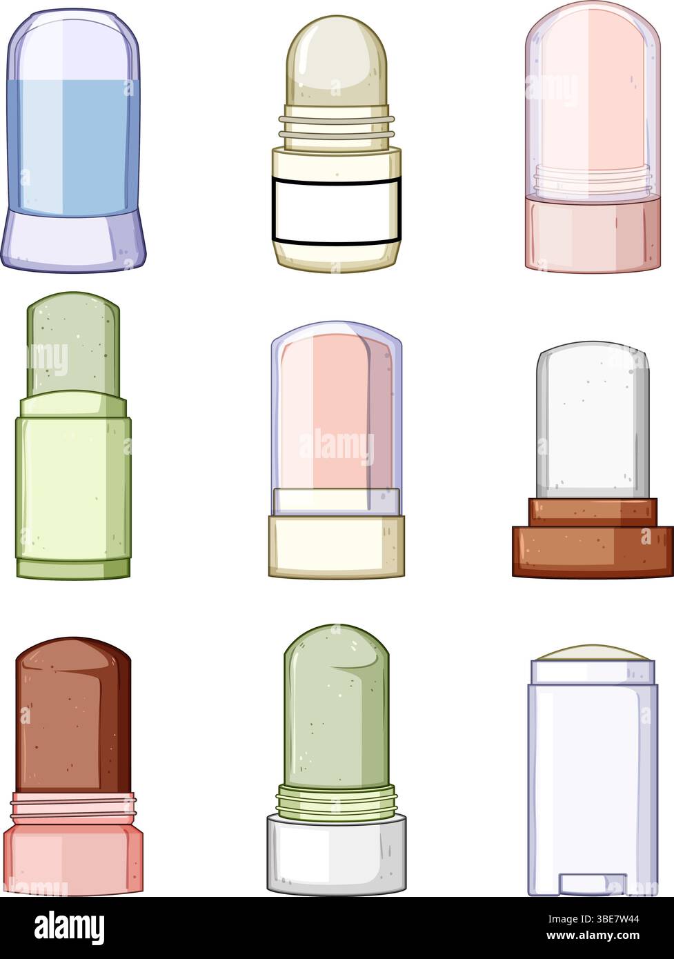 deodorant eco friendly set cartoon vector illustration Stock Vector ...