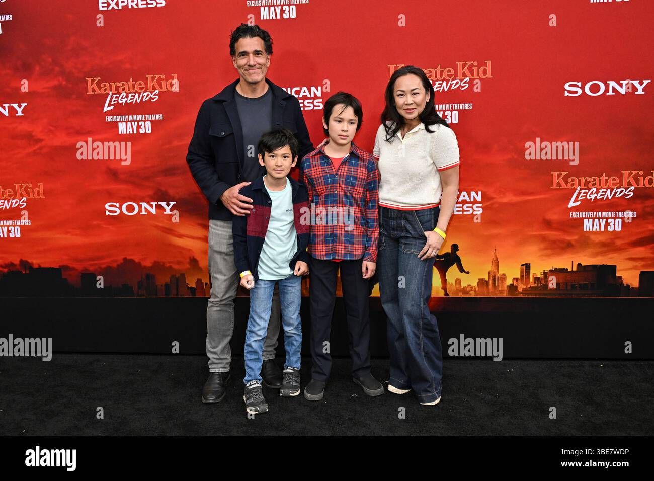 Alyce Chan, far right, and family attend the world premiere of "Karate ...