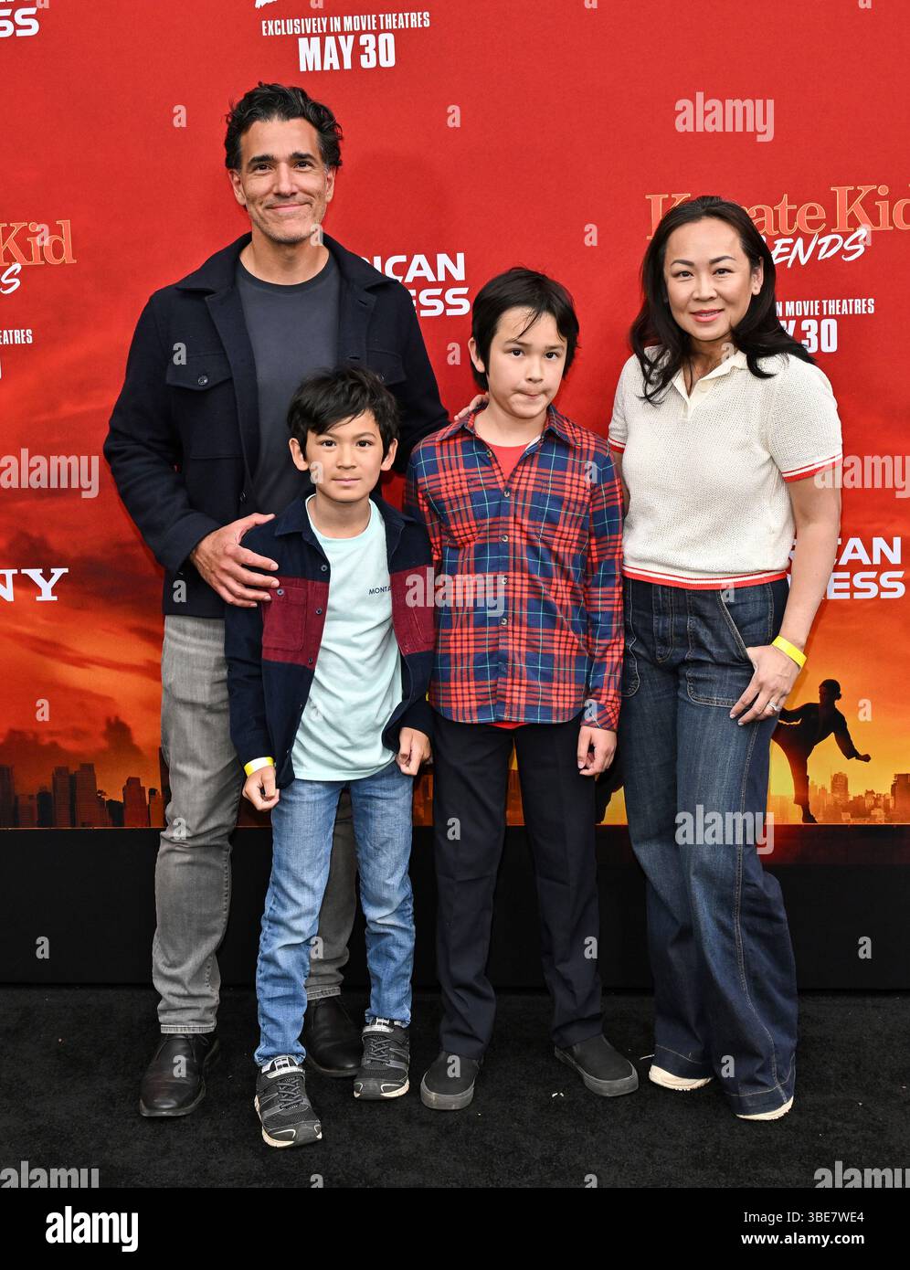 Alyce Chan, far right, and family attend the world premiere of "Karate ...