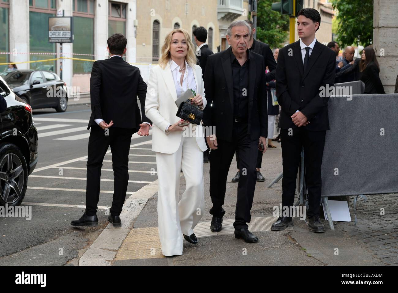 Rome, Italy. 27th May, 2025. Stefania Rocca (l) and Carlo Capasa (r ...