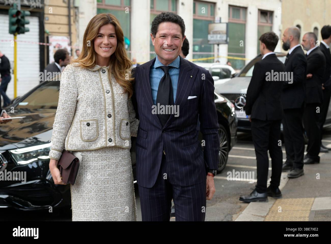 Rome, Italy. 27th May, 2025. Nora Shkreli (l) and Matteo Marzotto (r ...