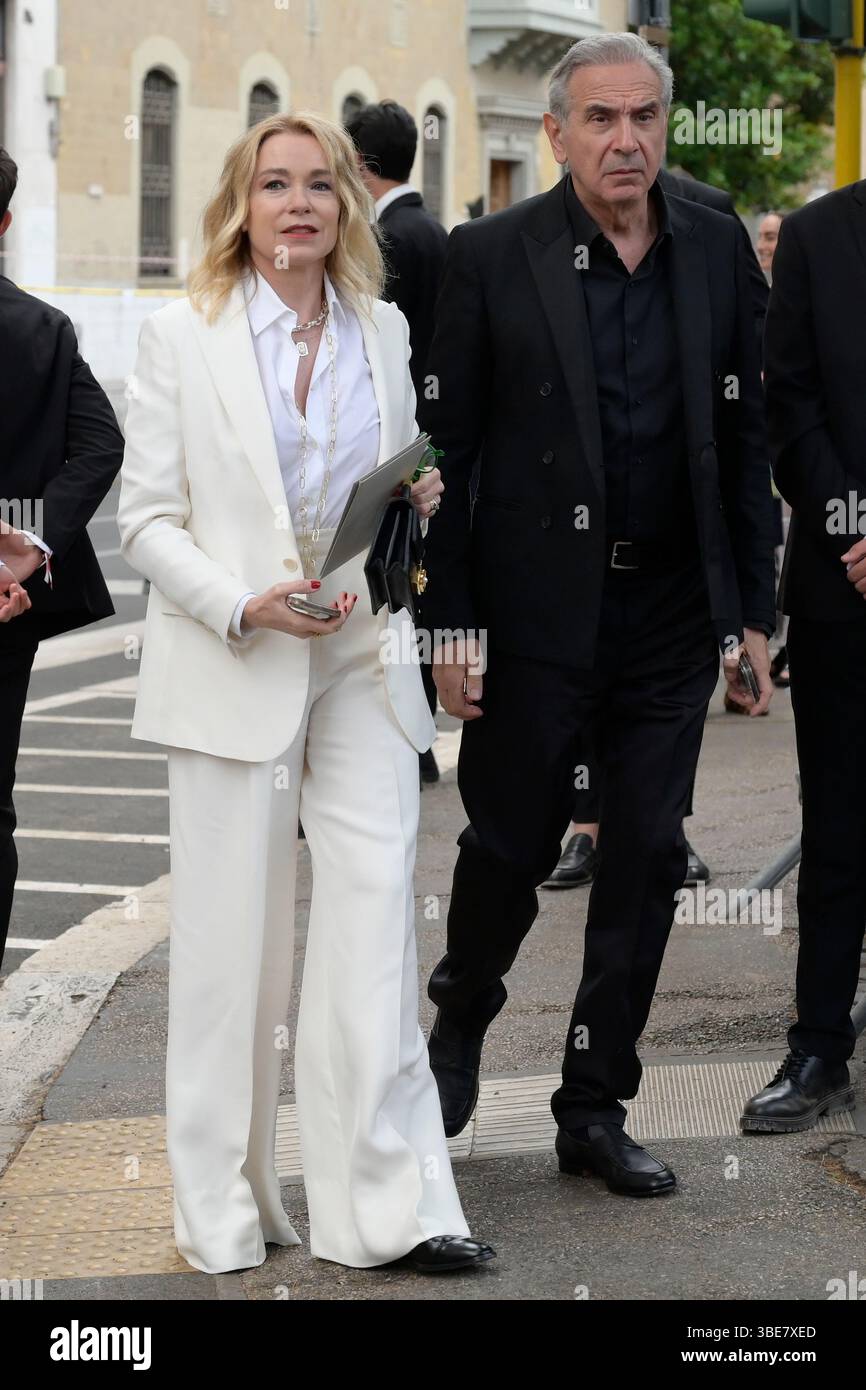 Rome, Italy. 27th May, 2025. Stefania Rocca (l) and Carlo Capasa (r ...