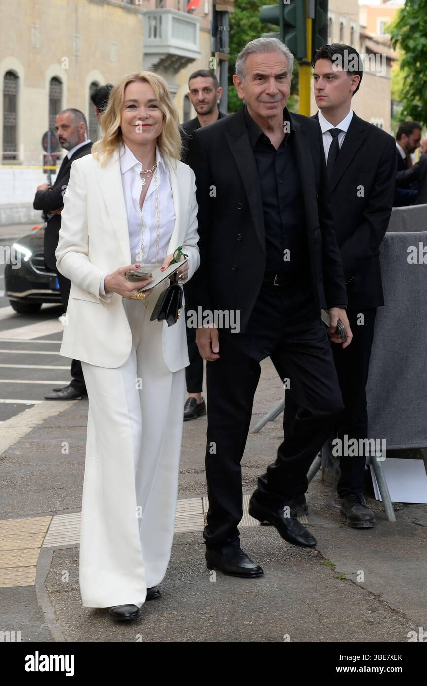 Rome, Italy. 27th May, 2025. Stefania Rocca (l) and Carlo Capasa (r ...