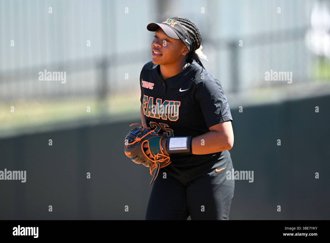 Florida A&M's Amari Brown (25) during an NCAA college softball game ...