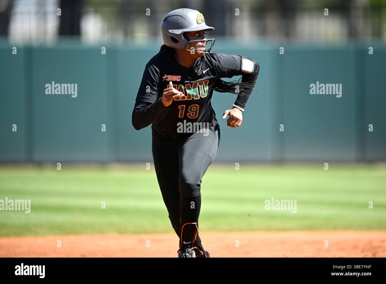 Florida A&M's Madison Jenkins (19) during an NCAA college softball game ...