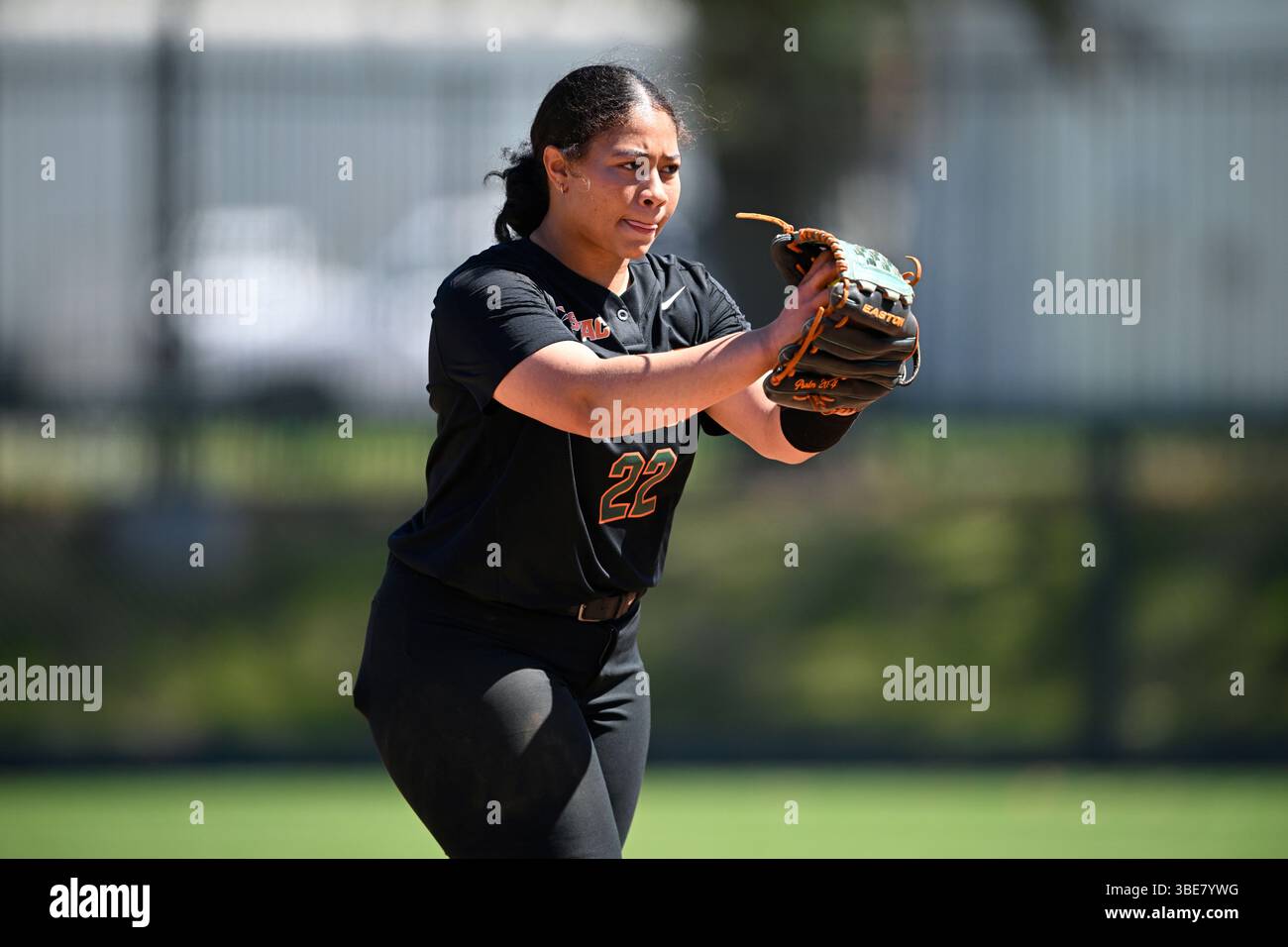 Florida A&M pitcher Samantha Smith (22) during an NCAA college softball game against Samford ...