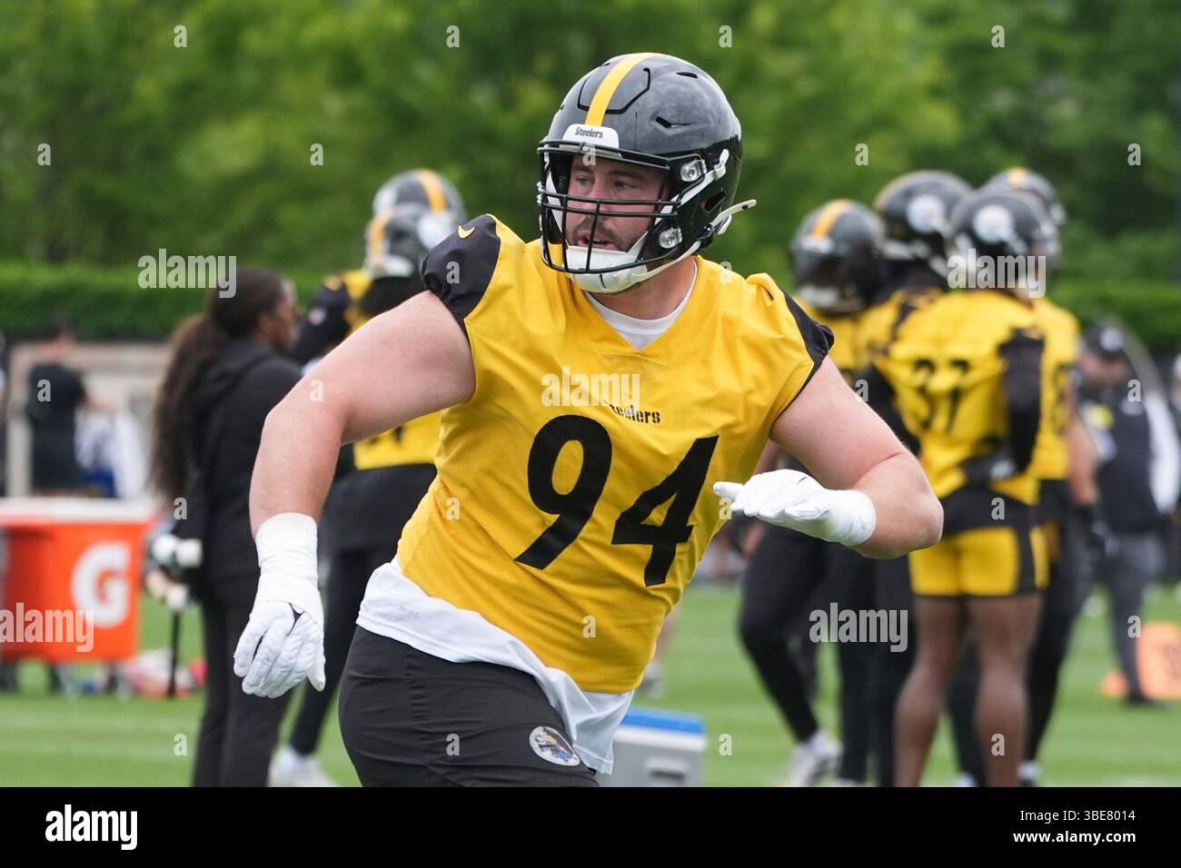Pittsburgh Steelers defensive tackle Dean Lowry (94) participates in ...