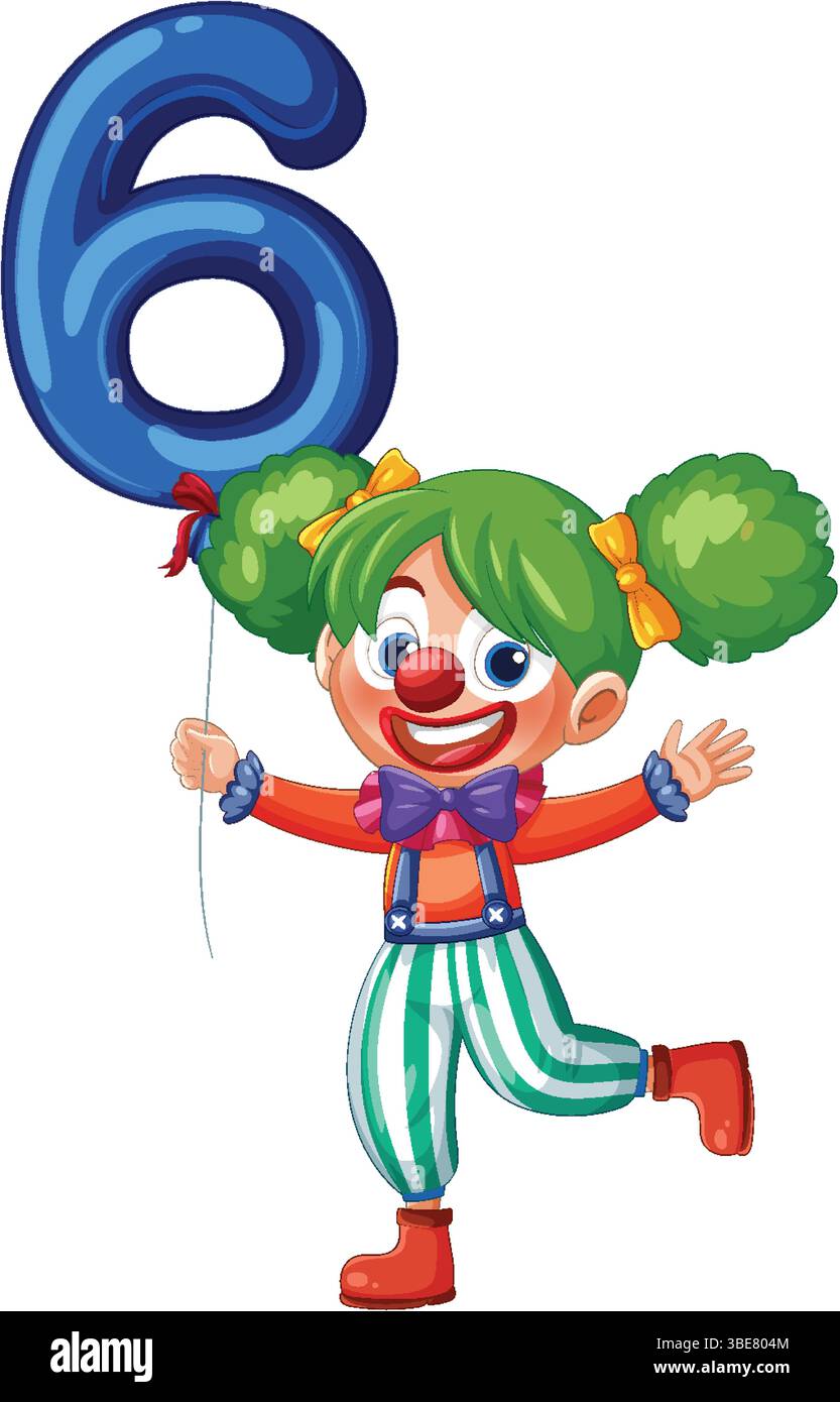 Number six cartoon animation green hi-res stock photography and images ...