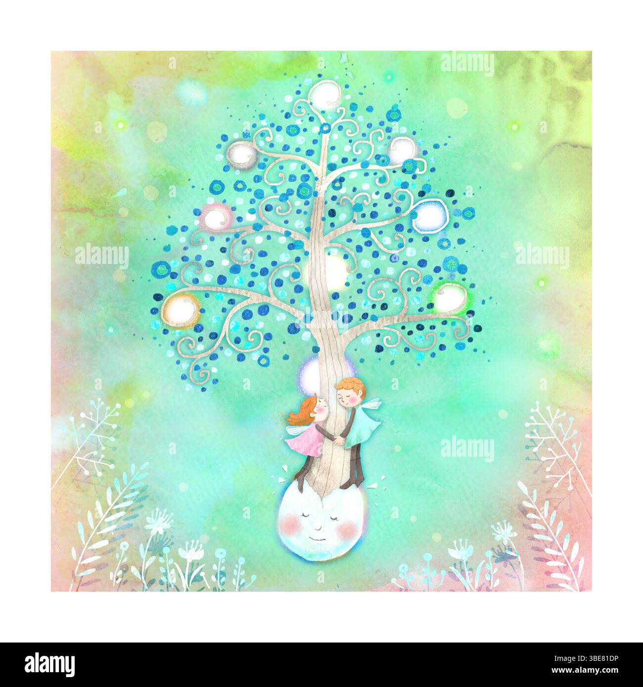 Tree of Life Green Stock Photo - Alamy