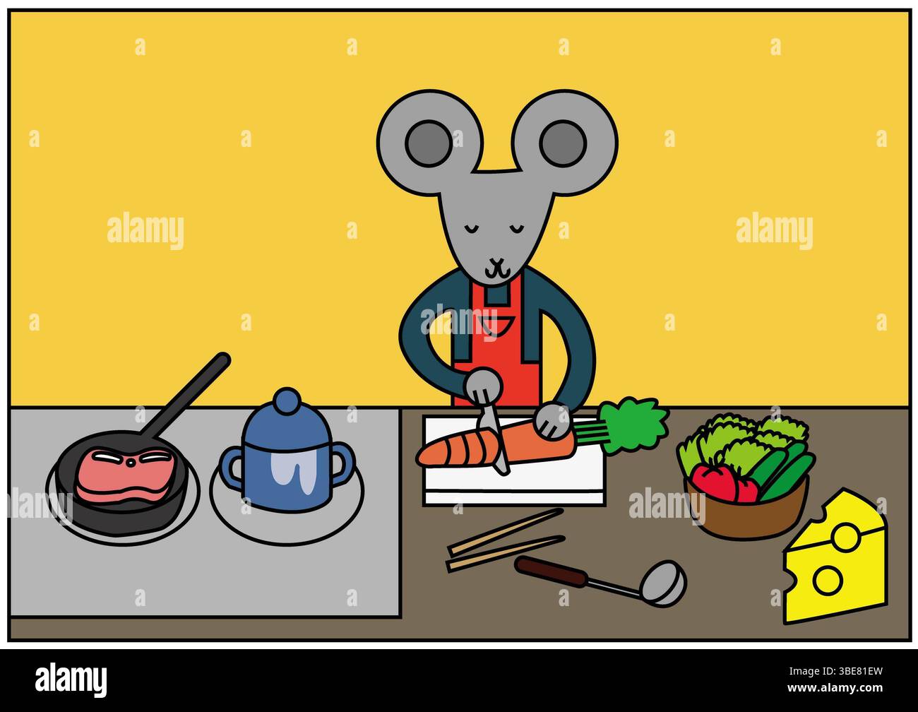 Mice cooking in the kitchen Stock Photo - Alamy