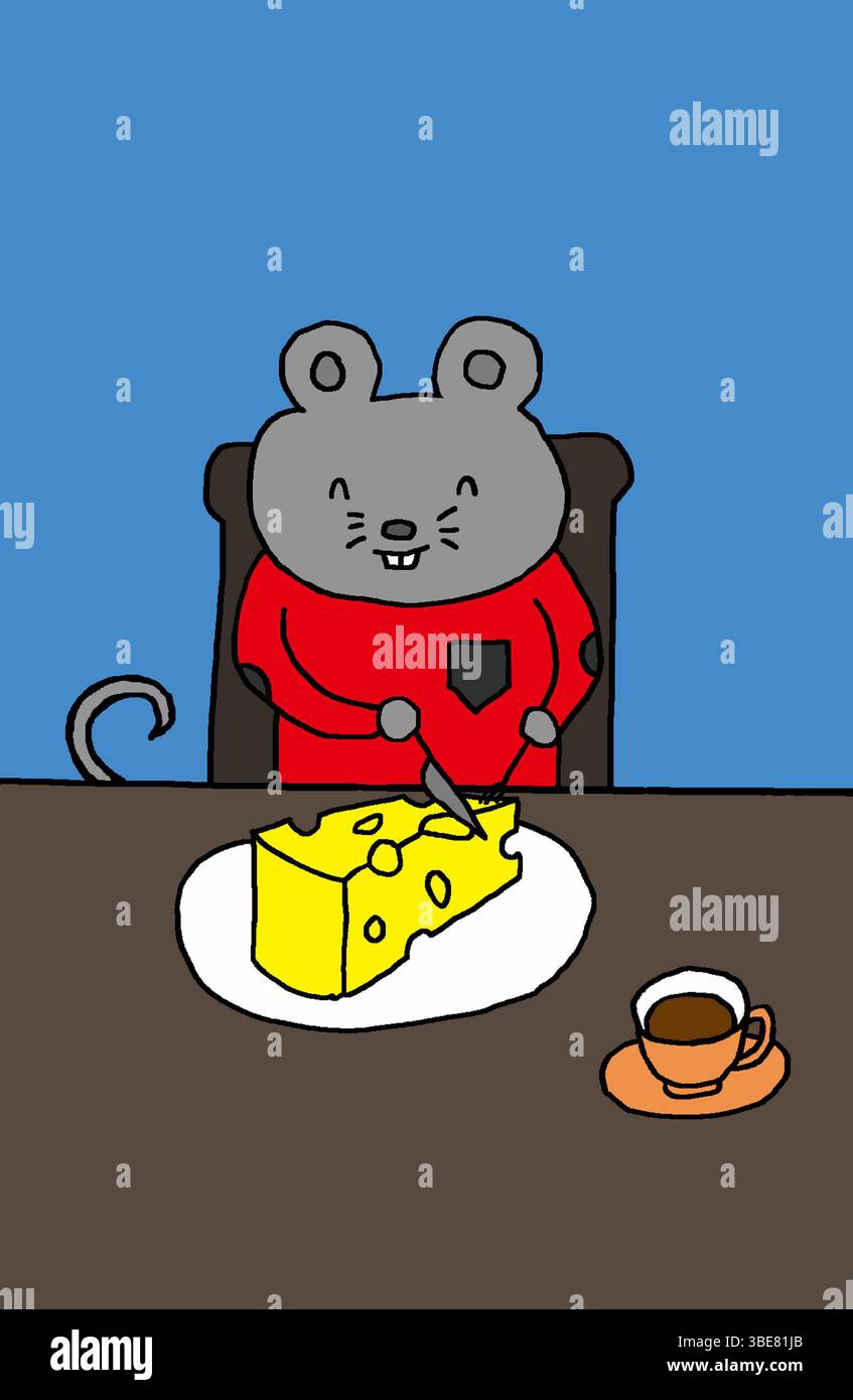 Mouse with knife and fork hi-res stock photography and images - Alamy