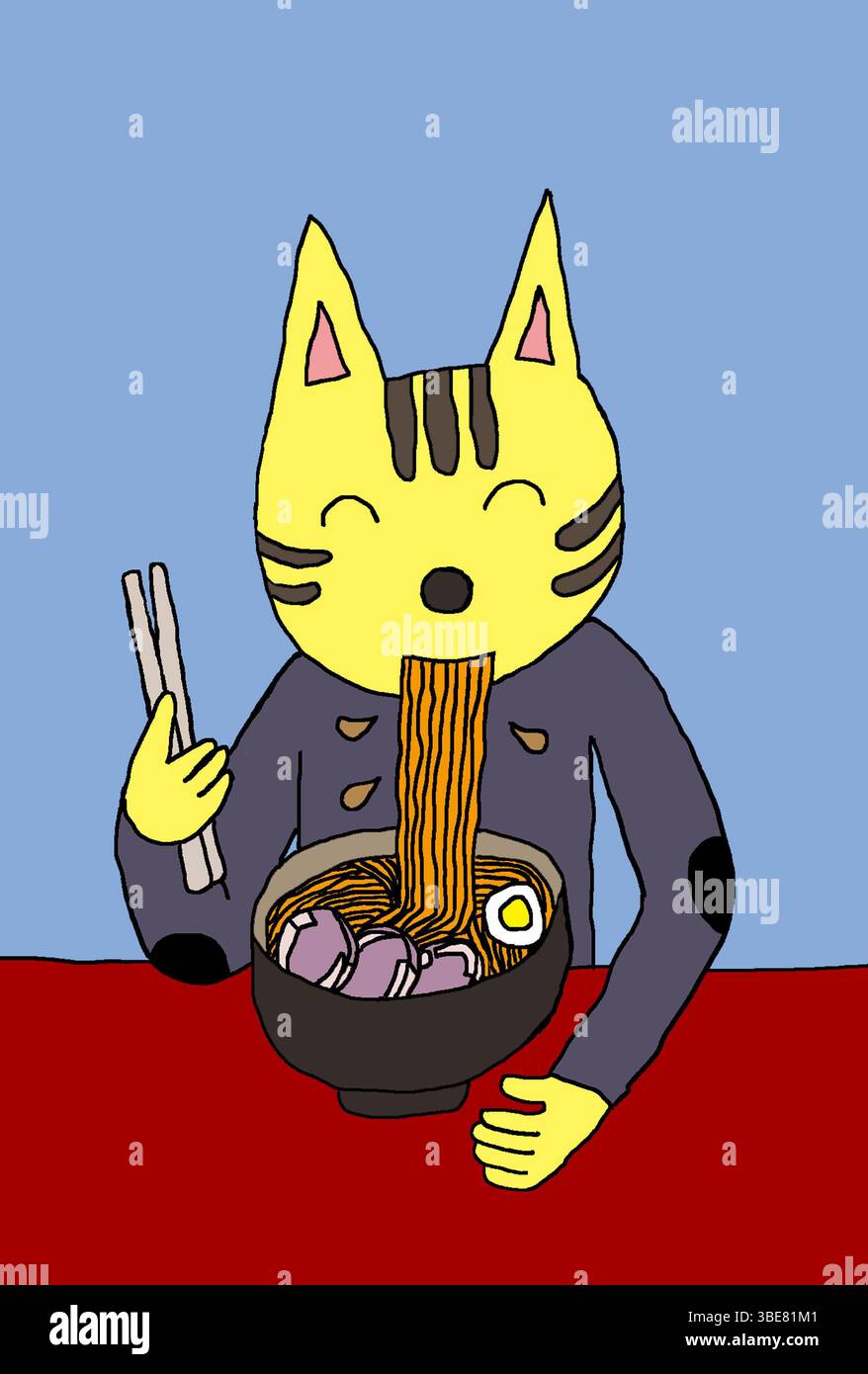 Cat eat ramen hi-res stock photography and images - Alamy