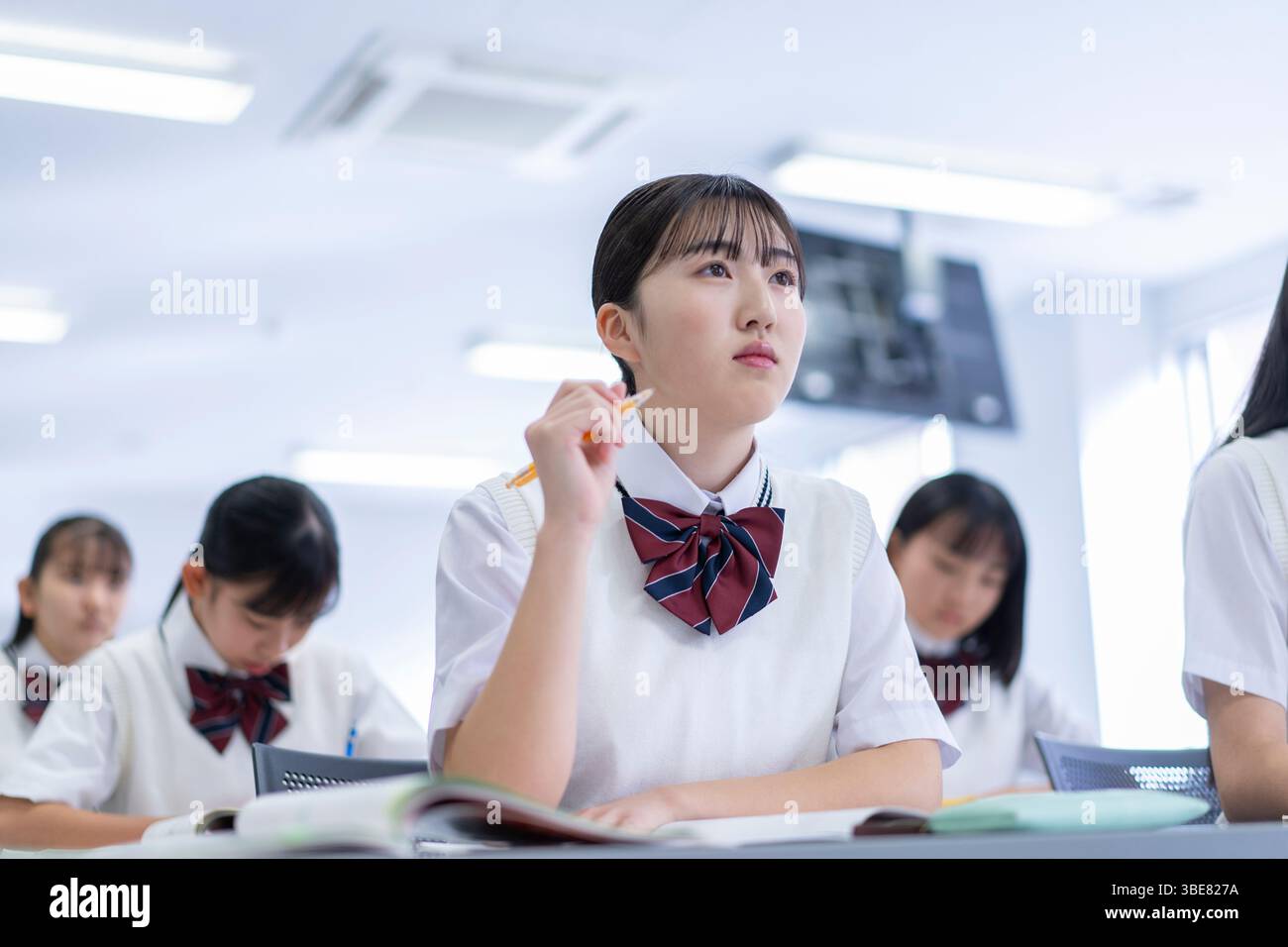Student taking a class Stock Photo - Alamy