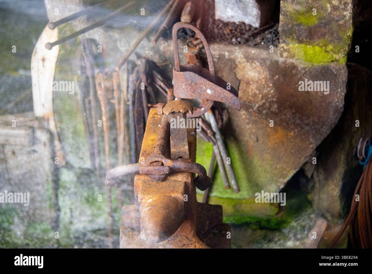 An Antique Rusted Industrial Anvil Stock Photo - Alamy