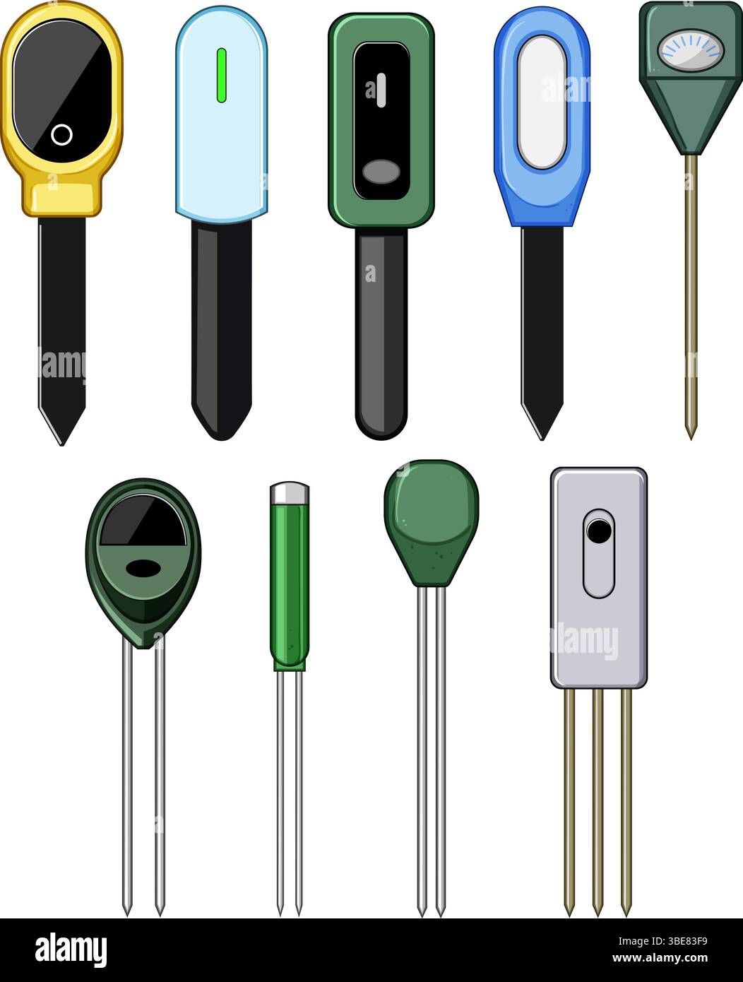 soil moisture sensor set cartoon vector illustration Stock Vector Image ...