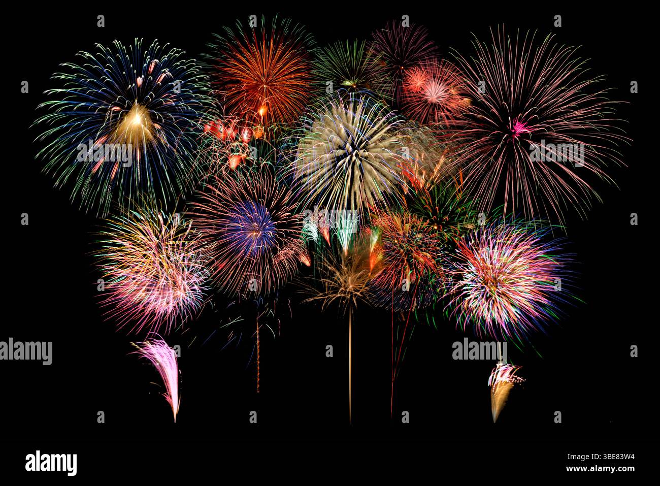 Realistic fireworks cut out and composited As wallpaper and background ...