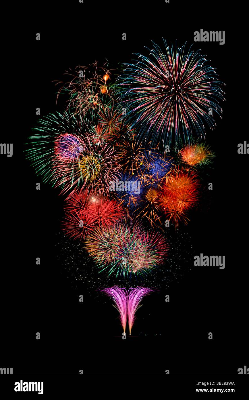 Realistic fireworks clipped out and composited As wallpaper and ...
