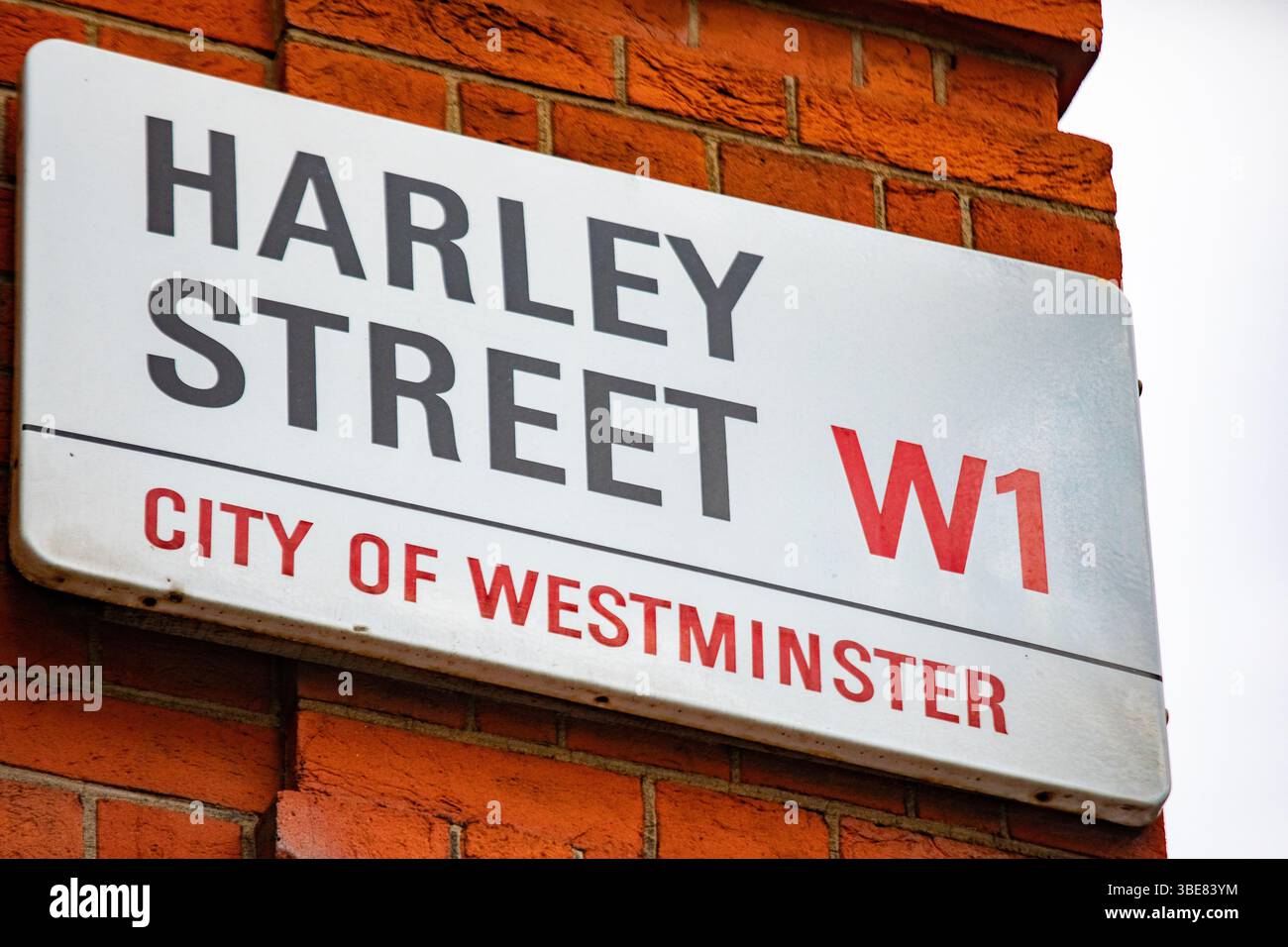 Street sign for Harley Street located in the City of Westminster ...