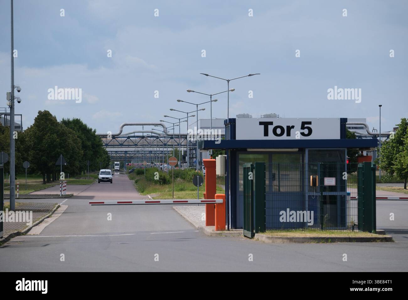 Schkopau, Germany. 26th May, 2025. An entrance to the Schkopau Chemical ...