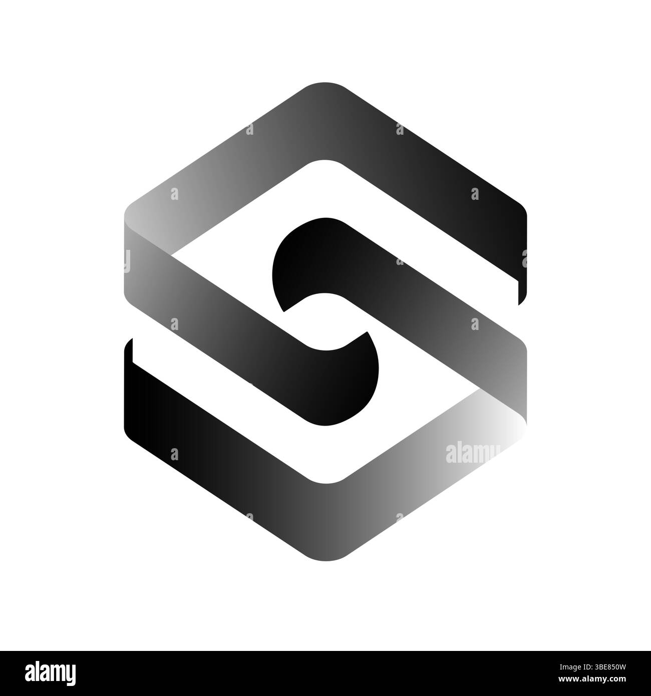 Logo featuring white geometric shape Stock Vector Images - Alamy