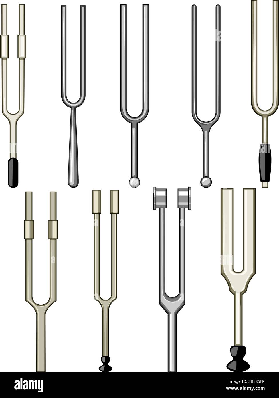 tuning fork set cartoon vector illustration Stock Vector Image & Art ...
