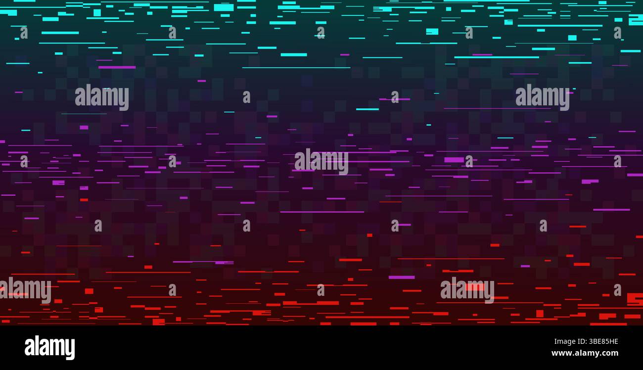 Digital glitch background. Screen interferences, broken pixels ...