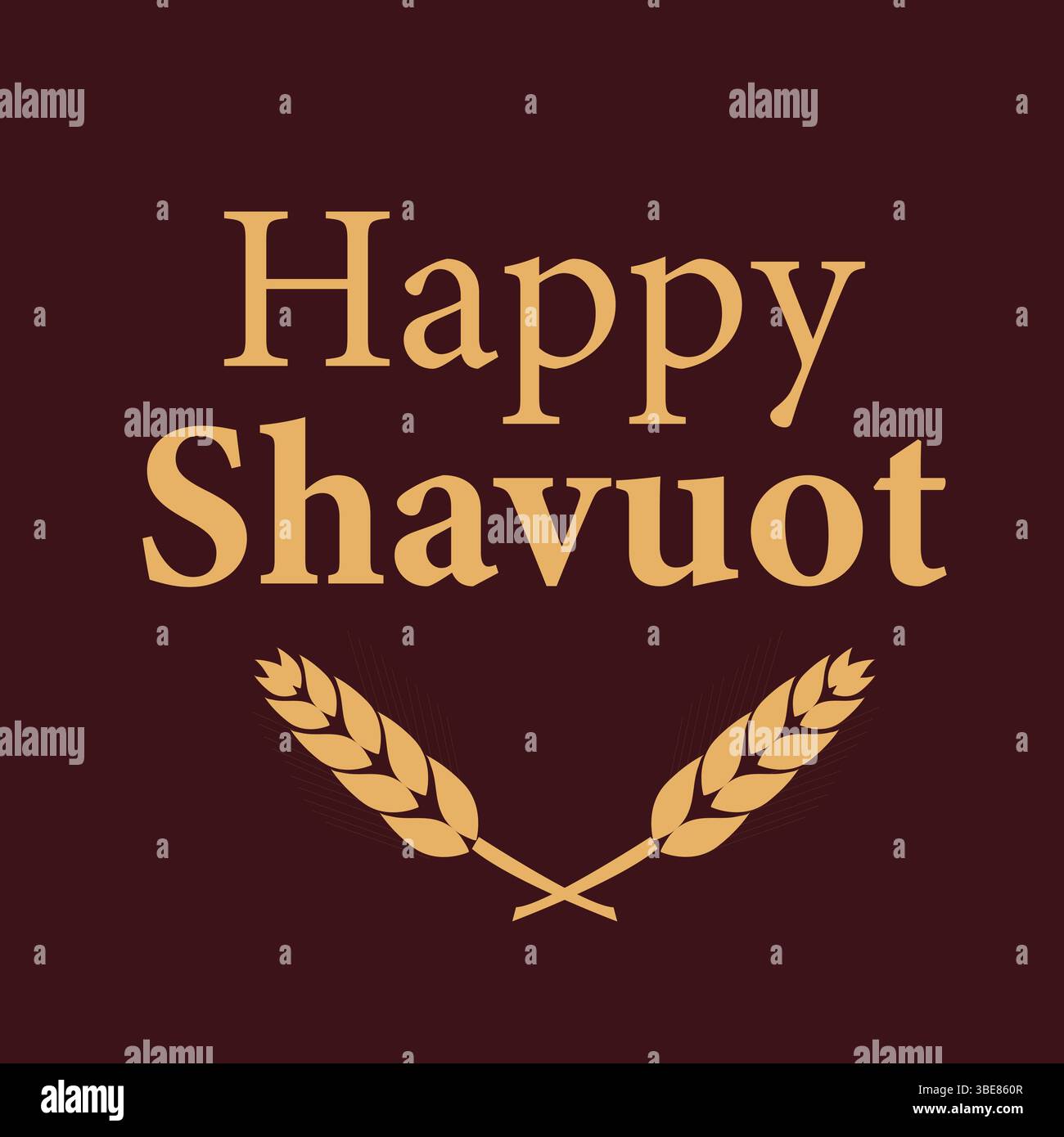 Happy Shavuot Festival Greeting for Jewish Holiday Stock Vector Image ...