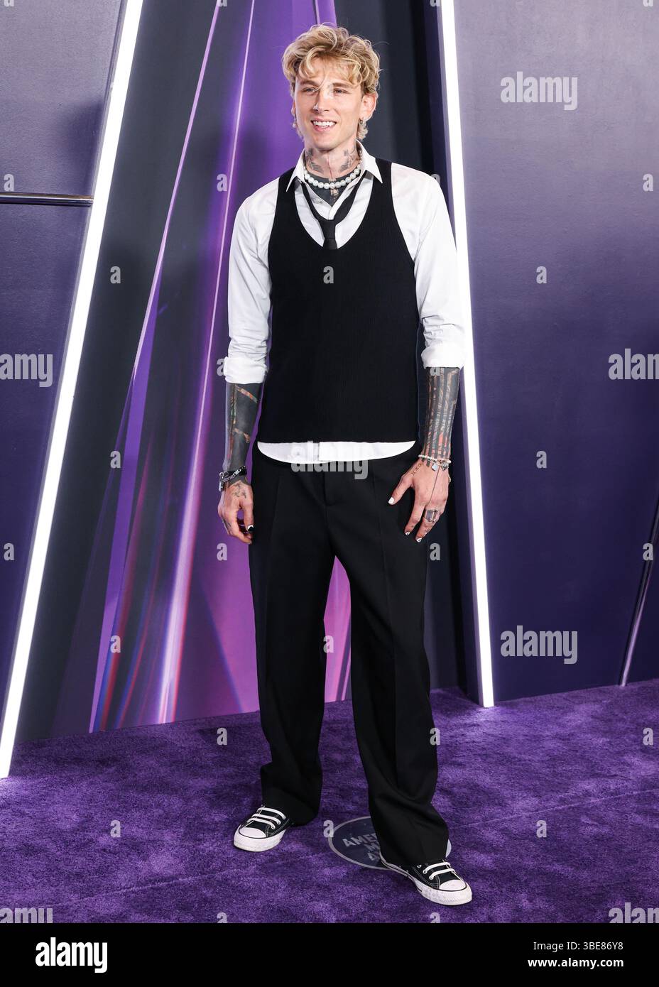 LAS VEGAS, NEVADA, USA - MAY 26: Machine Gun Kelly (mgk) arrives at the ...