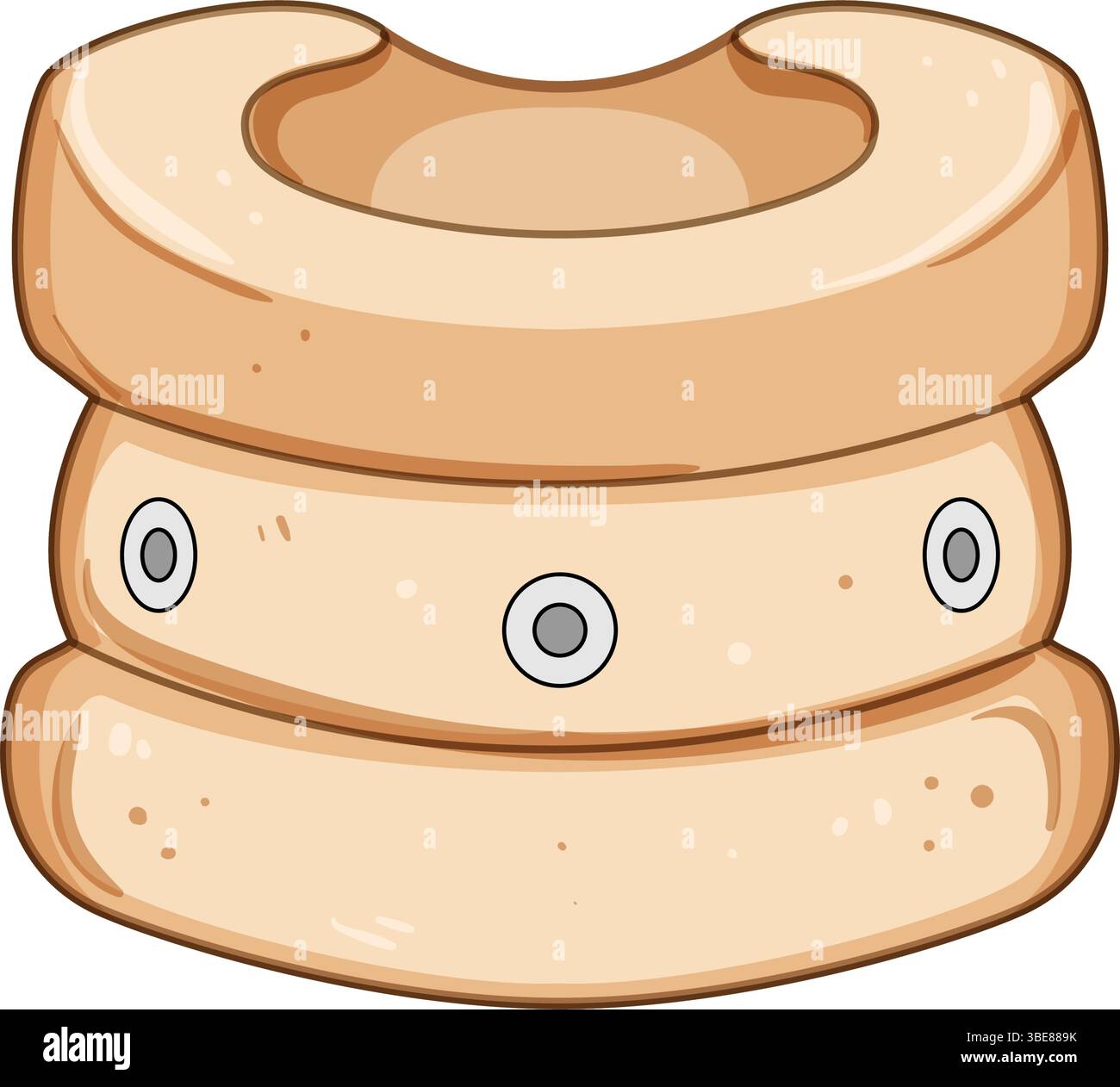 alignment cervical neck collar cartoon vector illustration Stock Vector ...