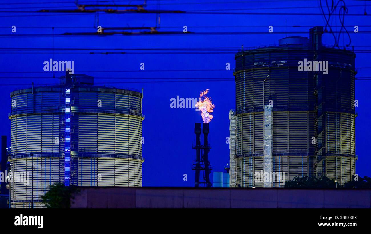 linz, austria, 27 may 2025, gasometer in the voest, austrian steel ...