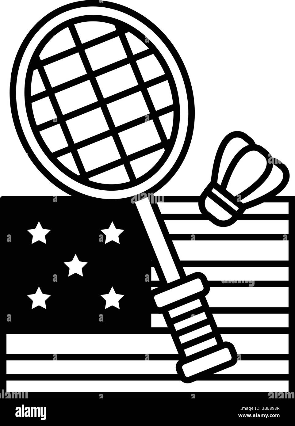 Badminton racket Black and White Stock Photos & Images - Alamy