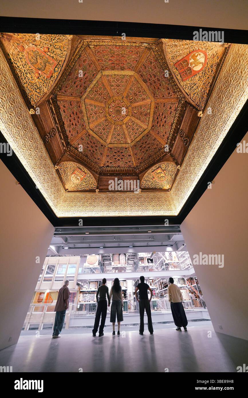 One of the six large-scale objects on display, the 15th-century gilded ...