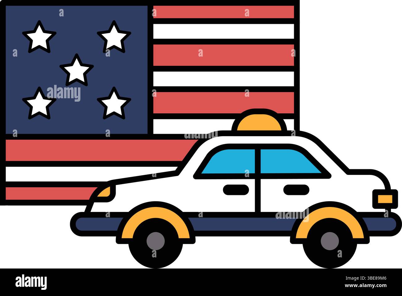 Usa front parked car Stock Vector Images - Alamy